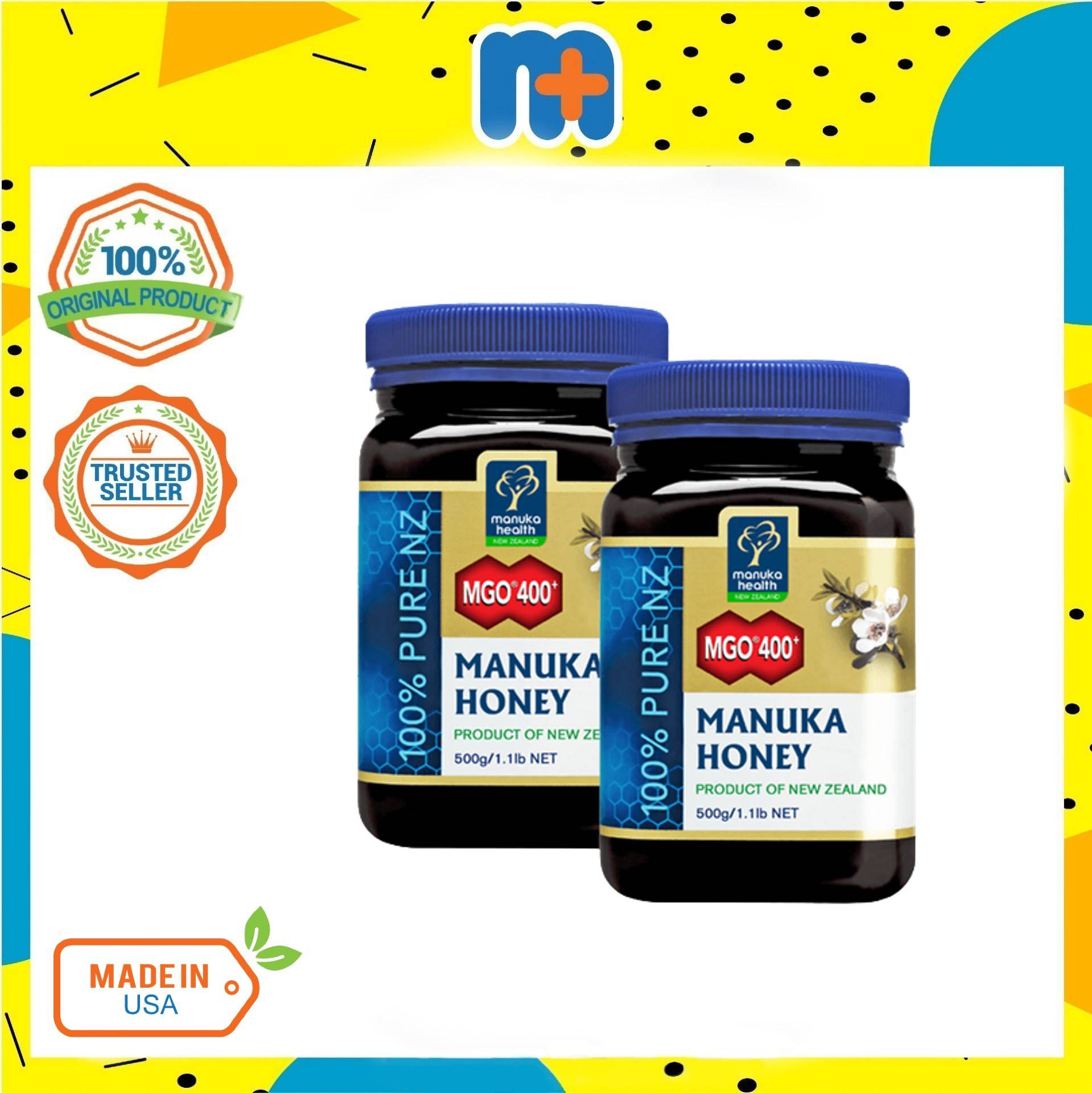 MPLUS MANUKA Health Manuka Honey MGO 400 2X500g MPLUS MANUKA Health Manuka Honey MGO 400 2X500g